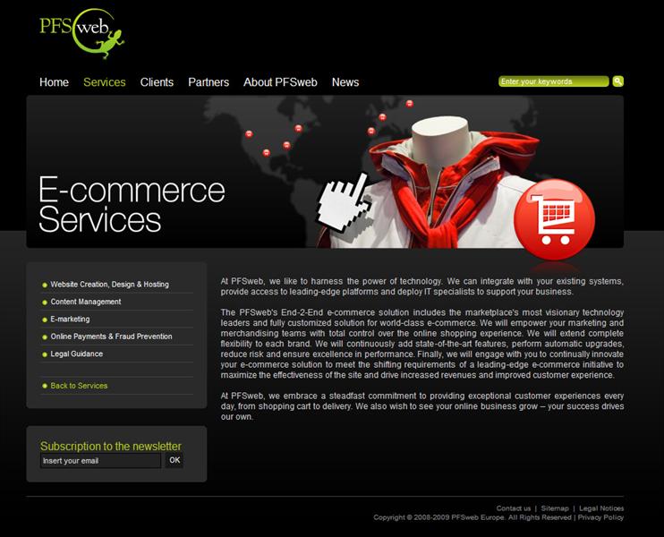Le site européen de la société PFSweb est en ligne